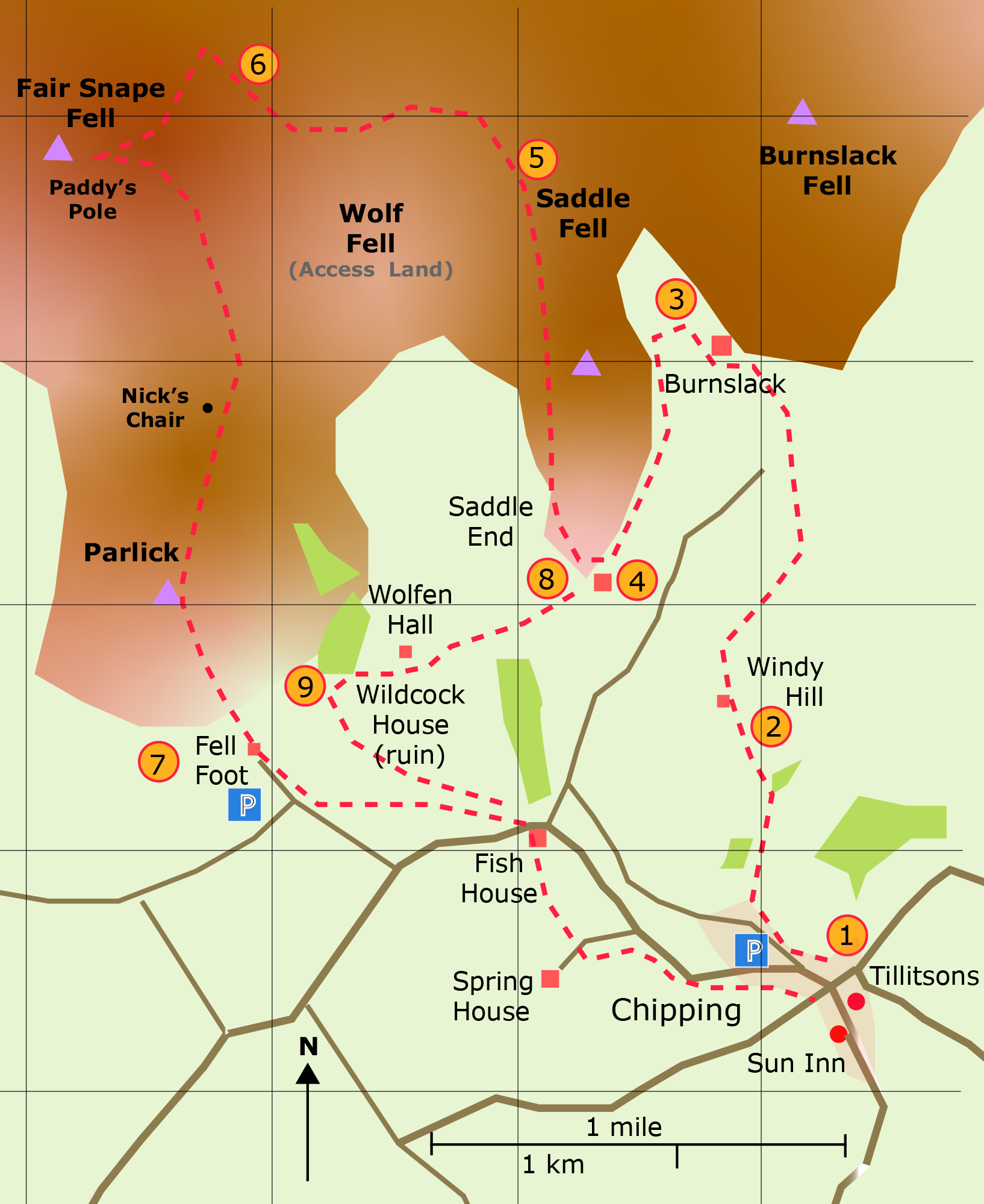 A Circular Walk from Chipping to Wolf Fell